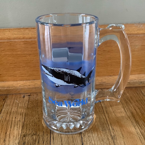 Vintage | Dining | Vintage Seaworld Shark Stein Glass Mug | Poshmark